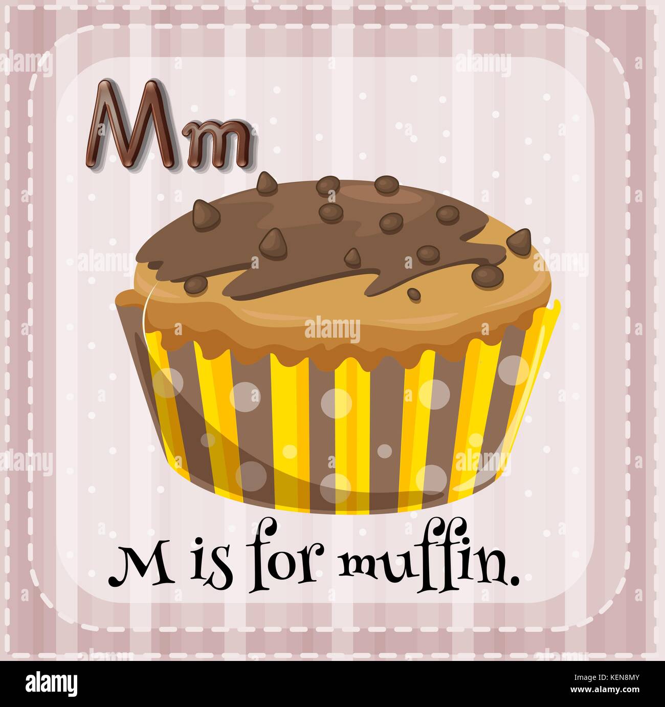 Illustration of a letter M is for muffin Stock Vector Image & Art - Alamy