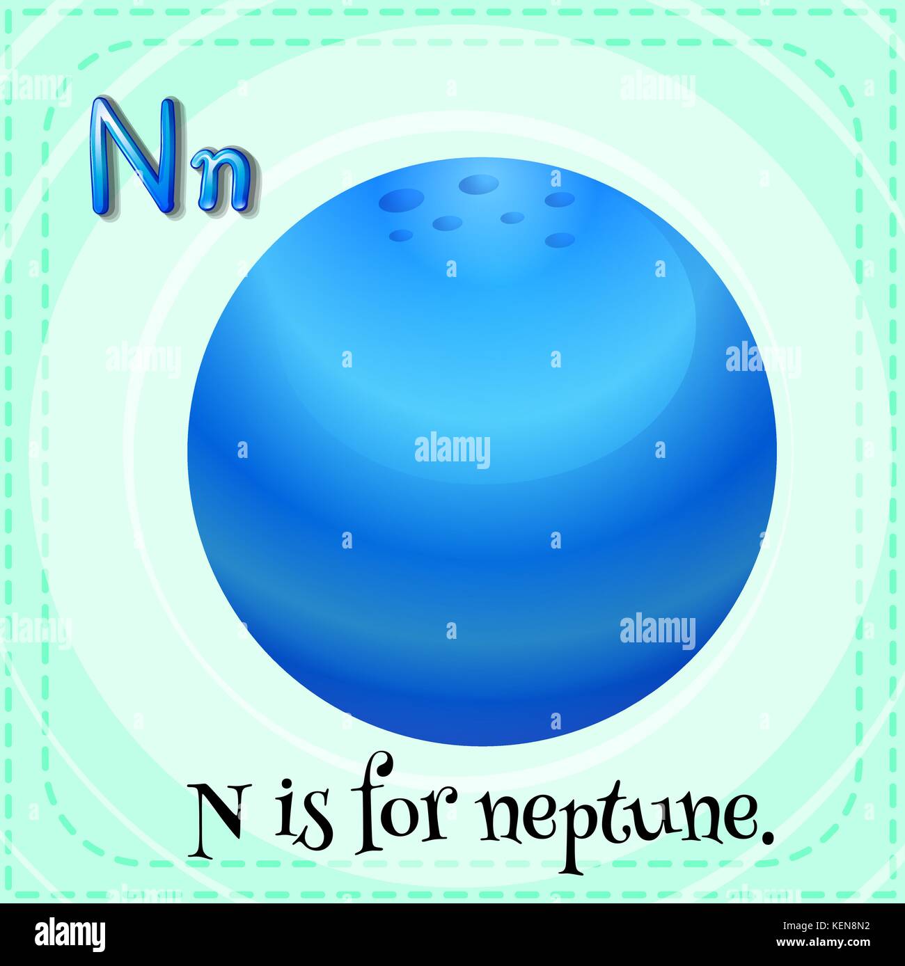 Illustration of a letter N is for neptune Stock Vector Image & Art - Alamy