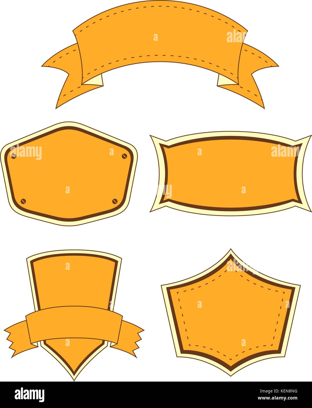 Empty orange templates on a white background Stock Vector Image & Art ...