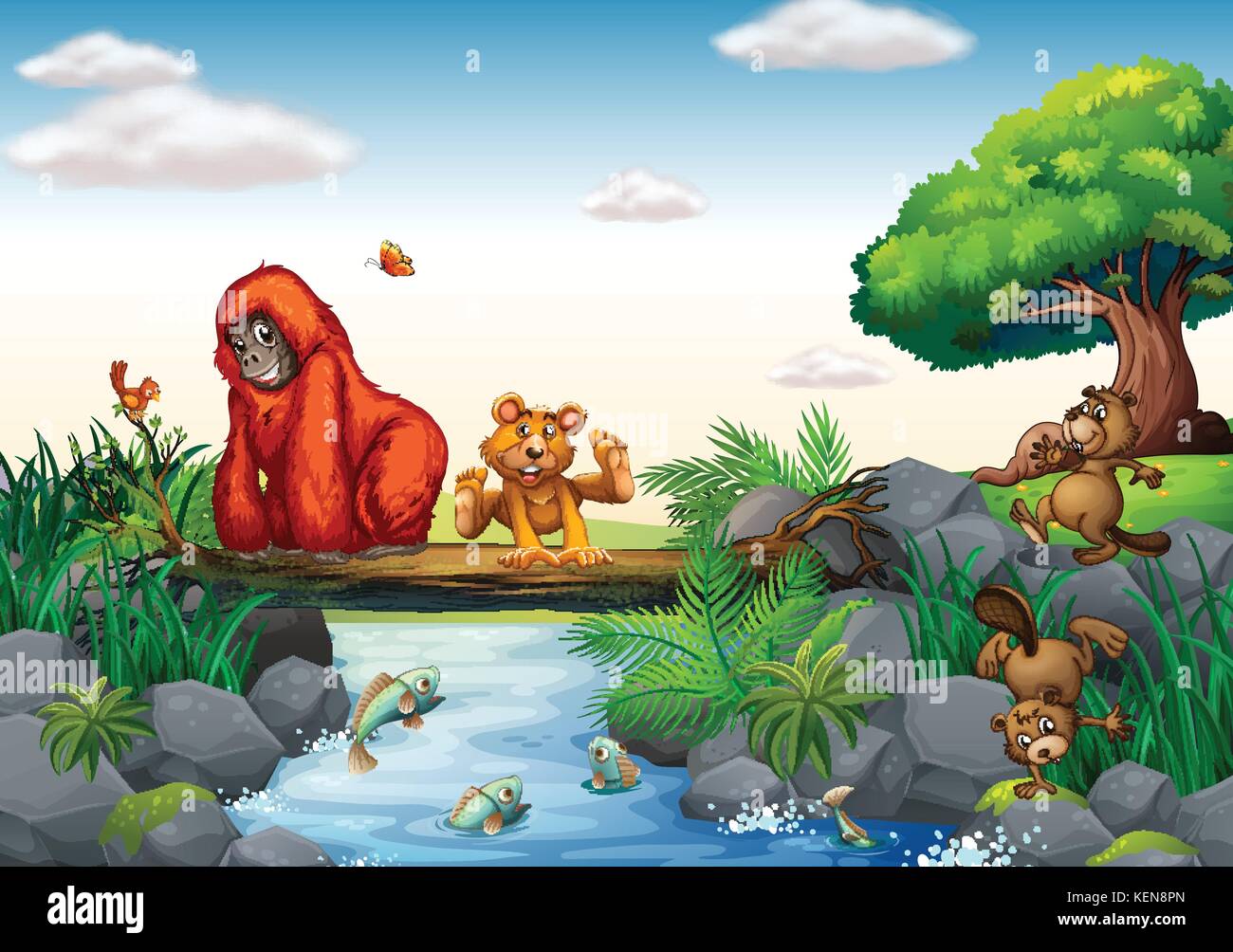 Butterfly fish animal in Stock Vector Images - Alamy