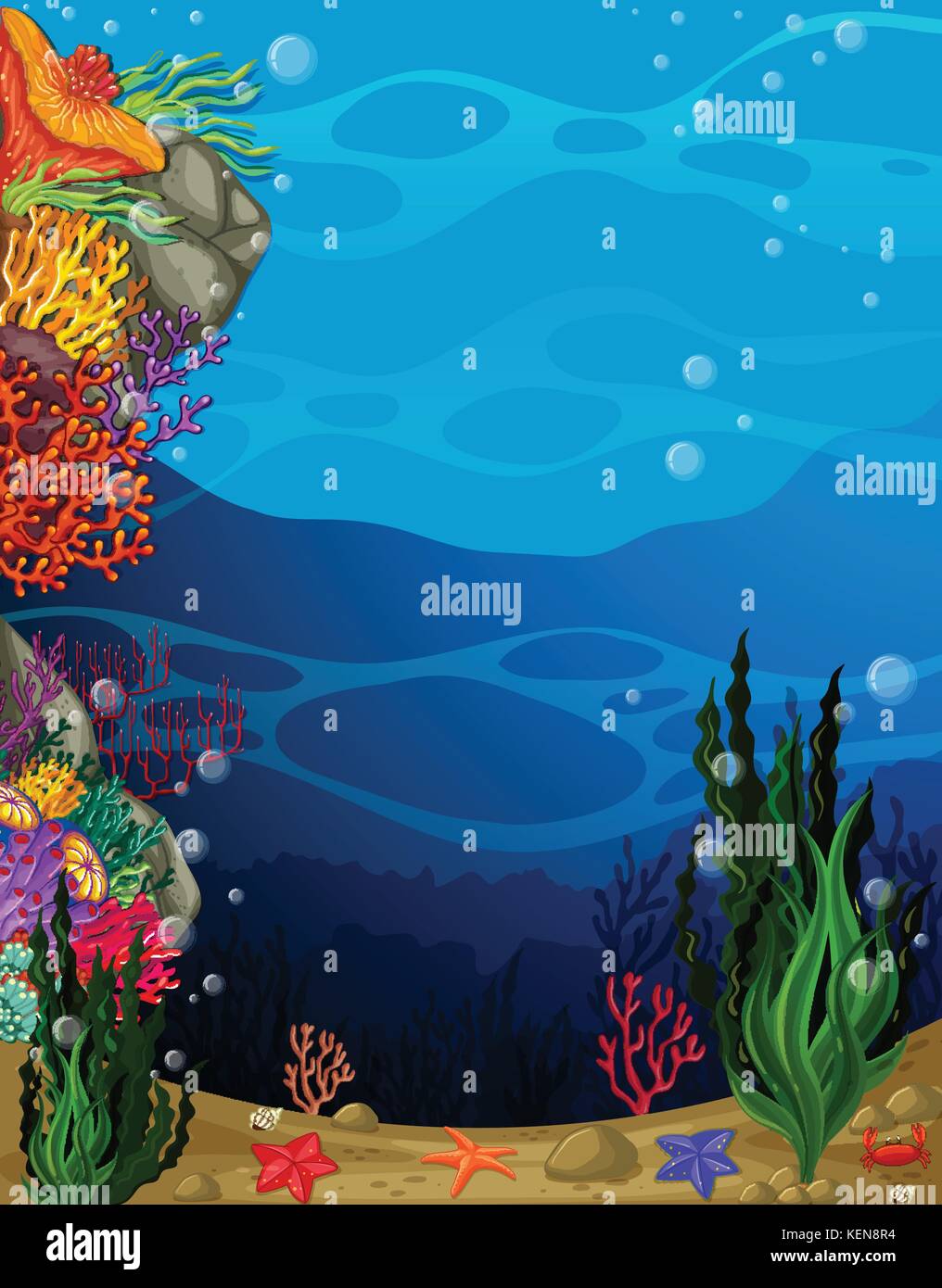 Underwater view on sand Stock Vector Images - Alamy