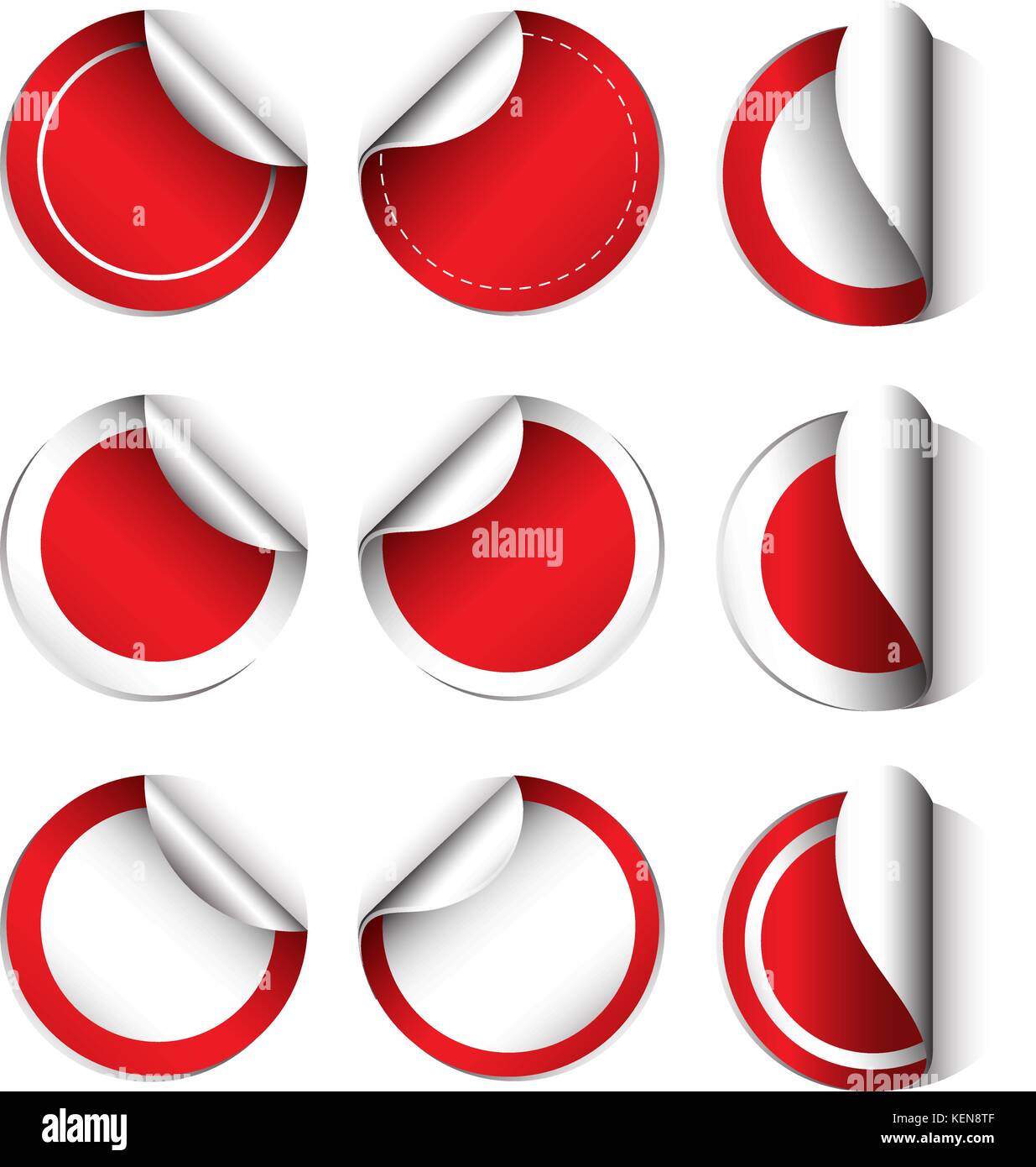 Empty circle templates on a white background Stock Vector Image & Art ...