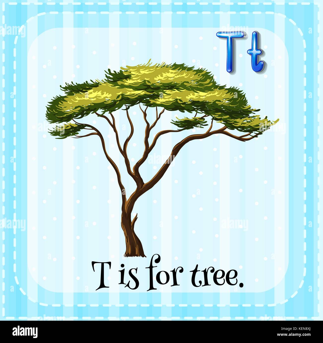 Illustration of a letter T is for tree Stock Vector Image & Art - Alamy