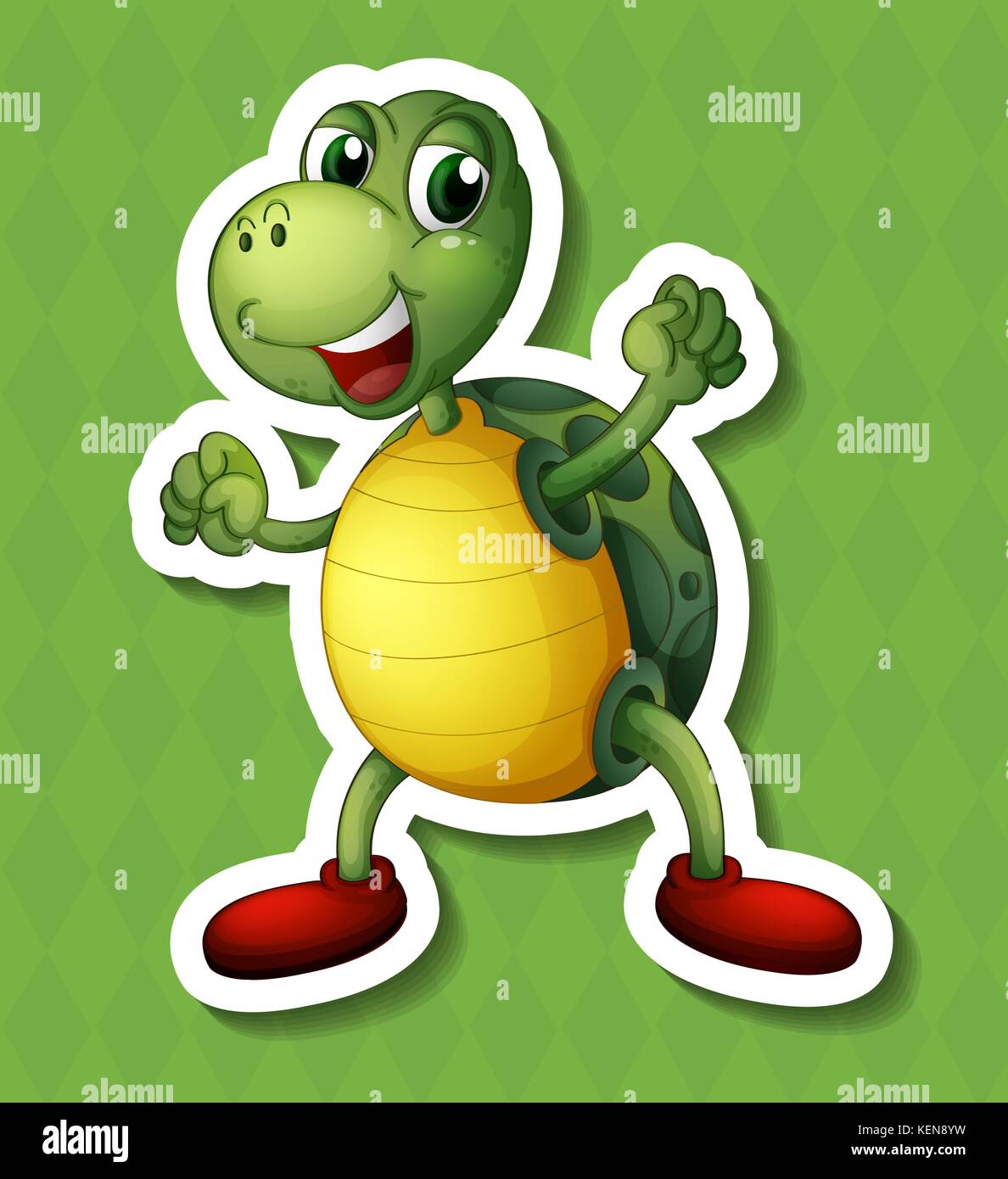 Illustration of a turtle standing Stock Vector Image & Art - Alamy