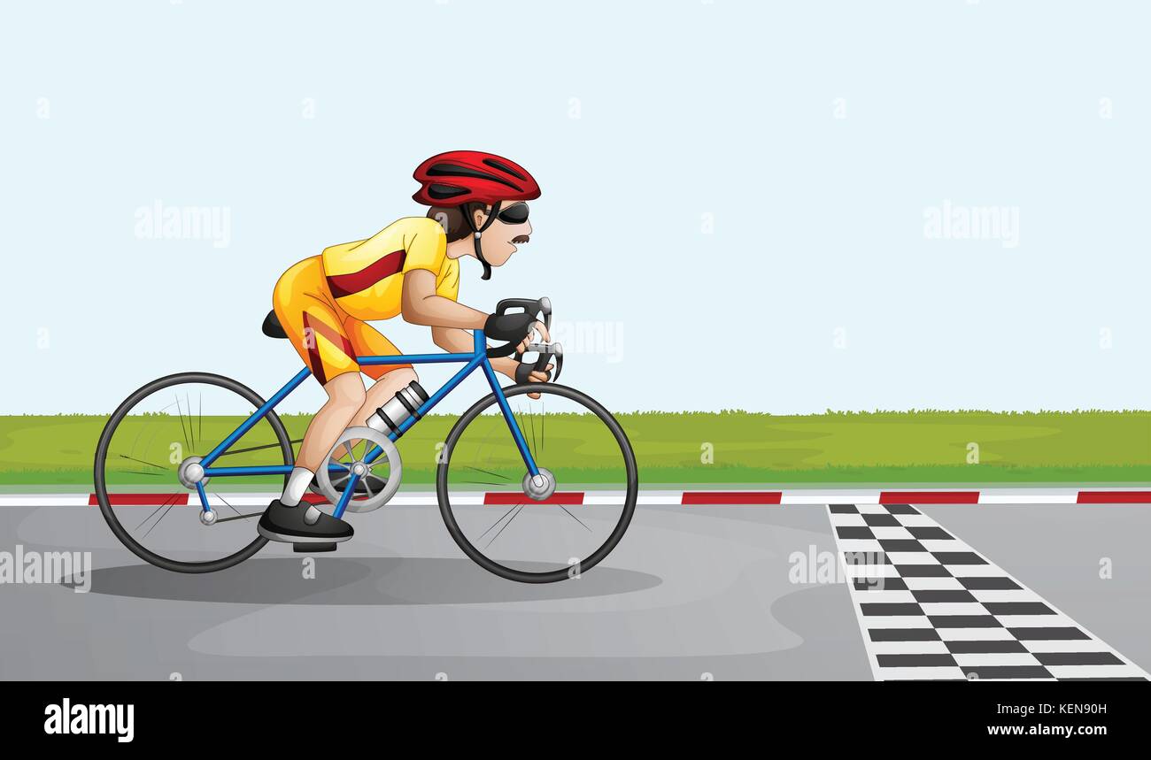 Illustration of a man joining a race Stock Vector Image & Art - Alamy