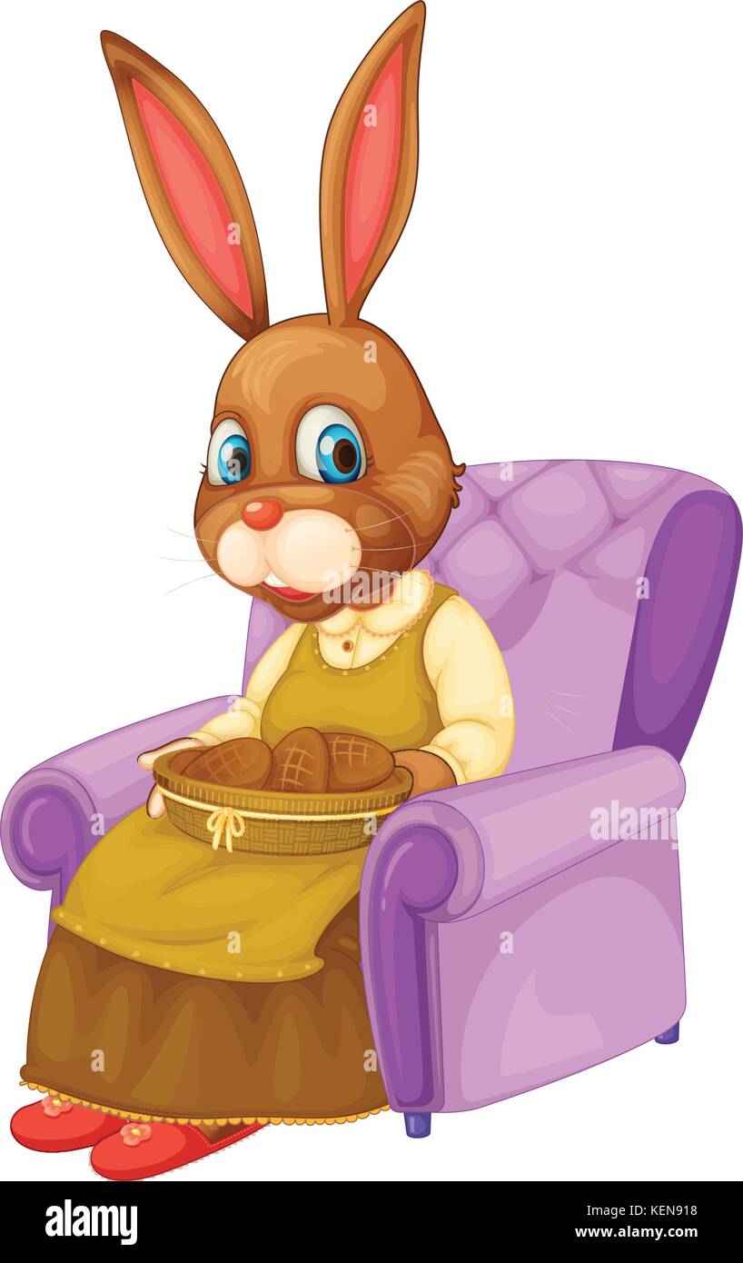 Illustration of a rabbit sitting Stock Vector Image & Art - Alamy
