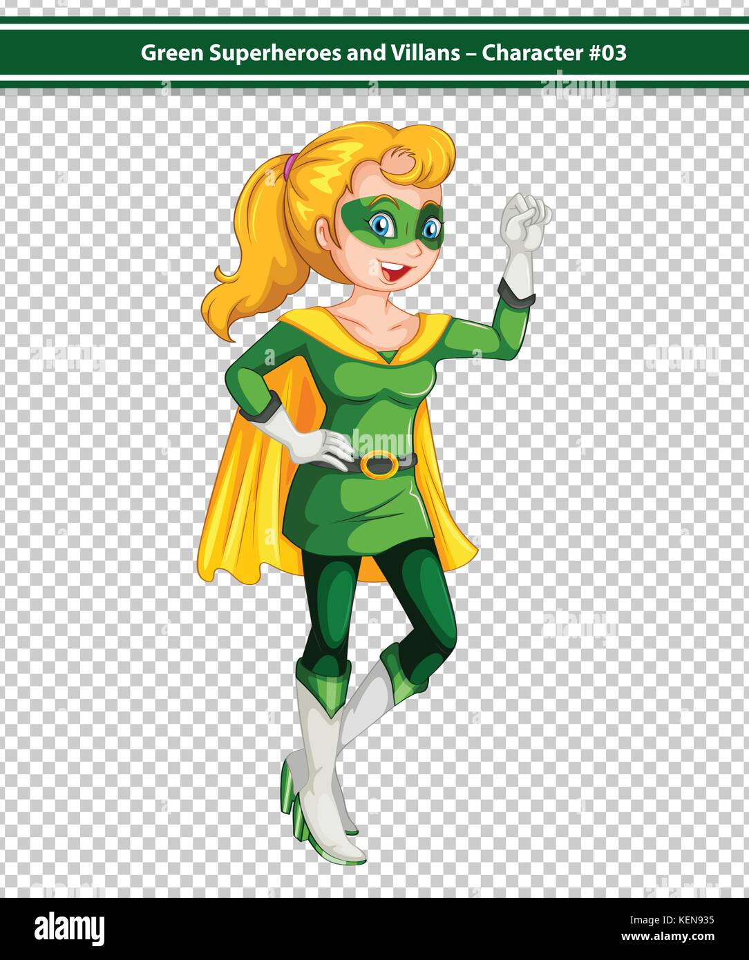 Illustration of a blonde female superhero Stock Vector Image & Art - Alamy