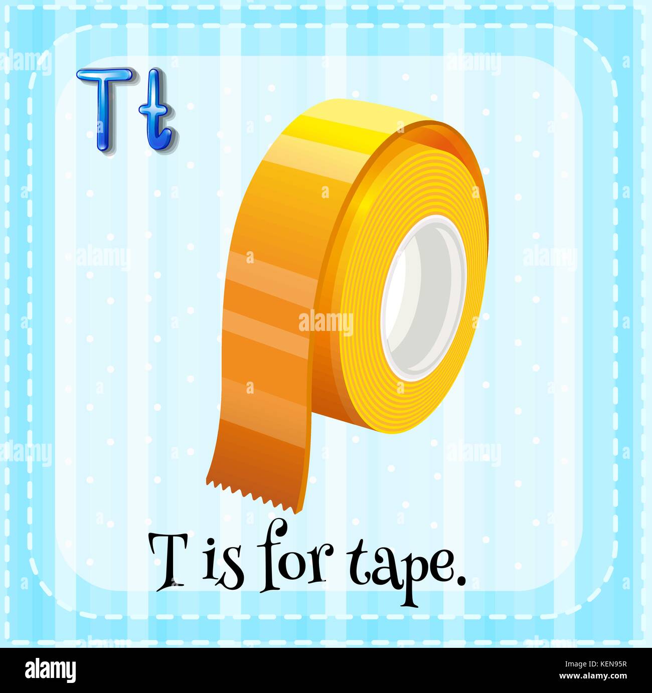 Illustration of a letter T is for tape Stock Vector Image & Art - Alamy