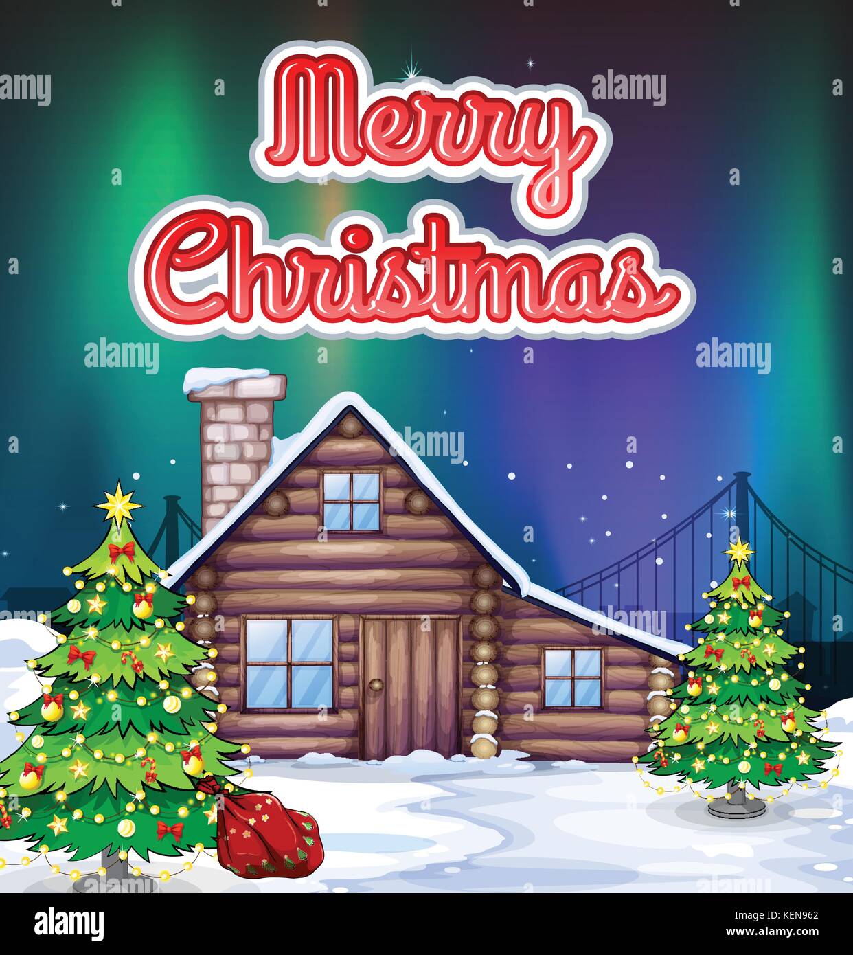 Christmas trees stars in Stock Vector Images - Alamy