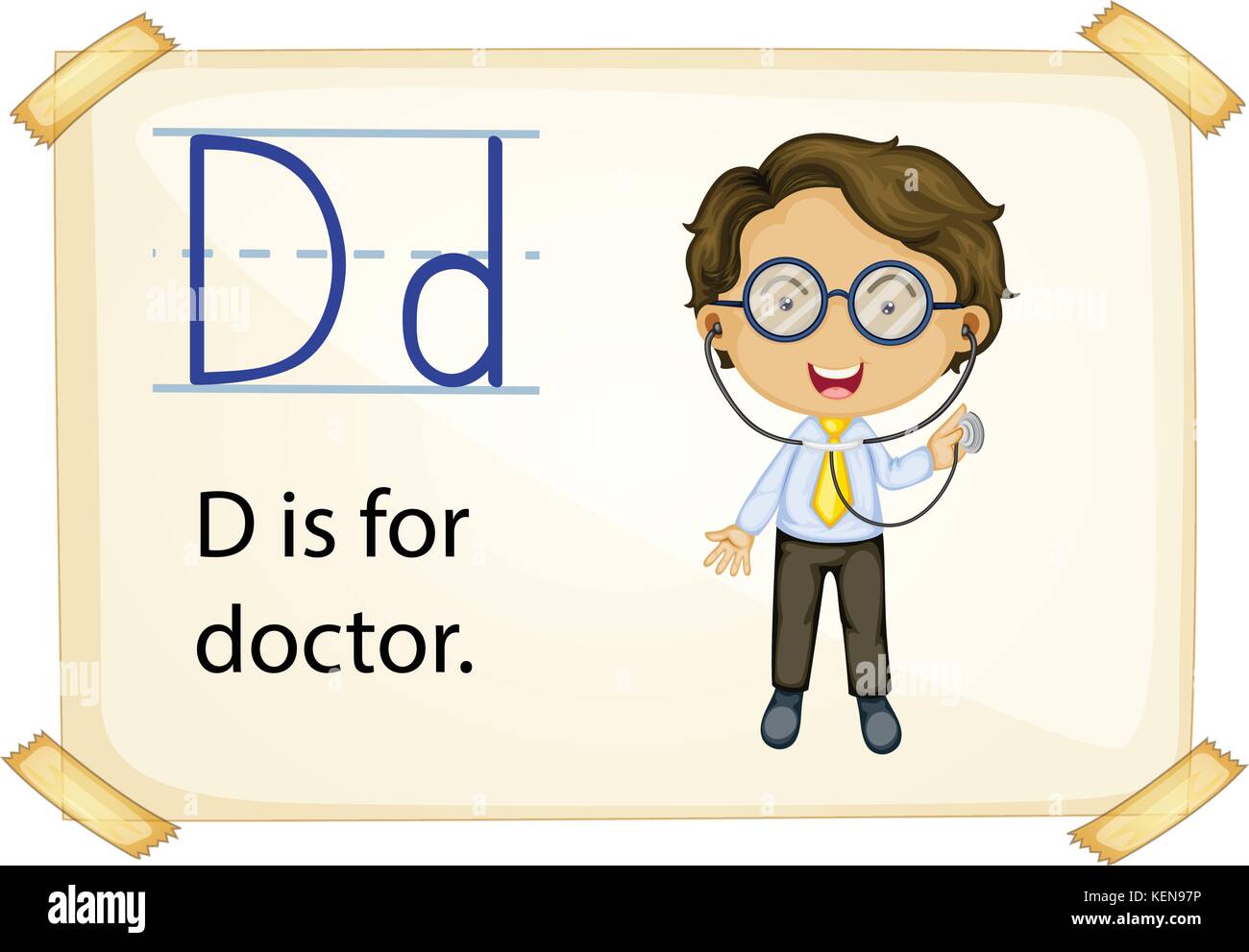 Illustration of alphabet D is for doctor Stock Vector Image & Art - Alamy