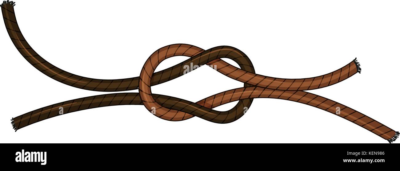 Tied rope on knot Stock Vector Images - Alamy