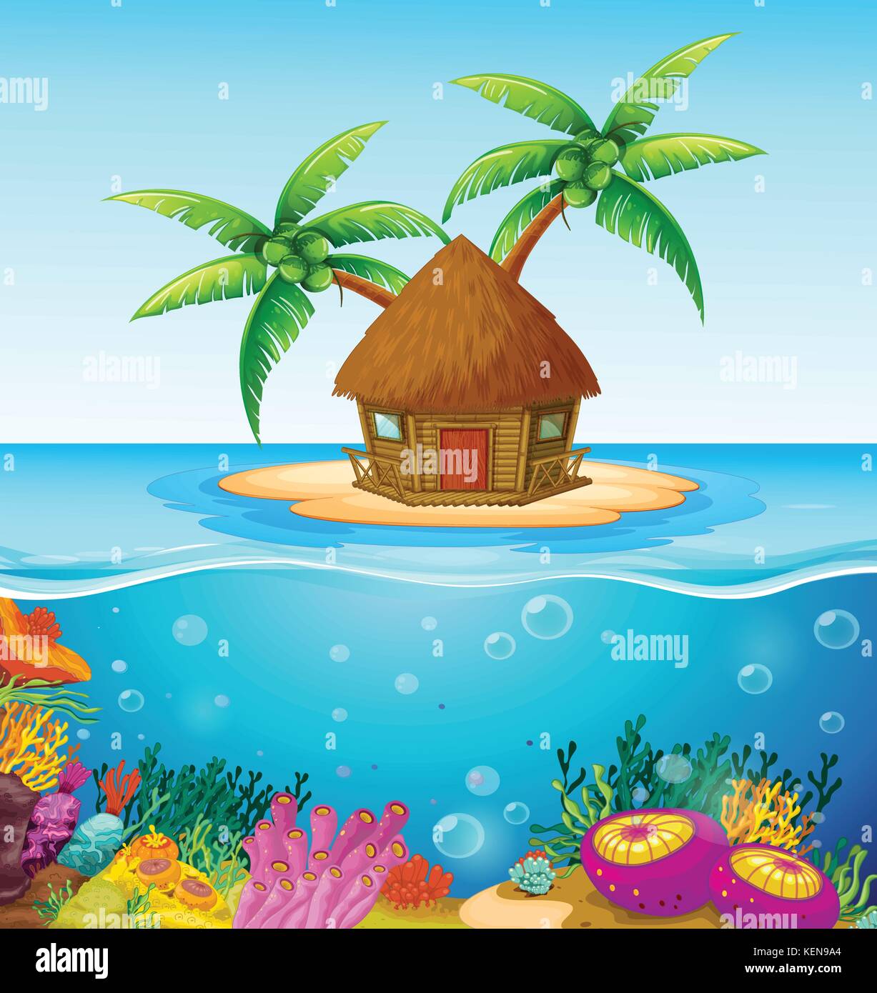 Drawing of a beach hut hi-res stock photography and images - Alamy