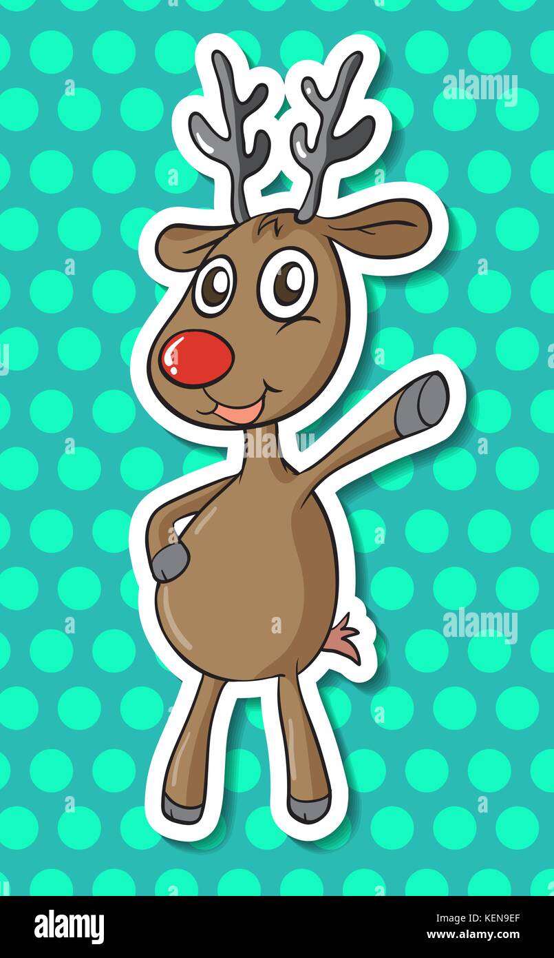 Illustration of a close up reindeer Stock Vector Image & Art - Alamy