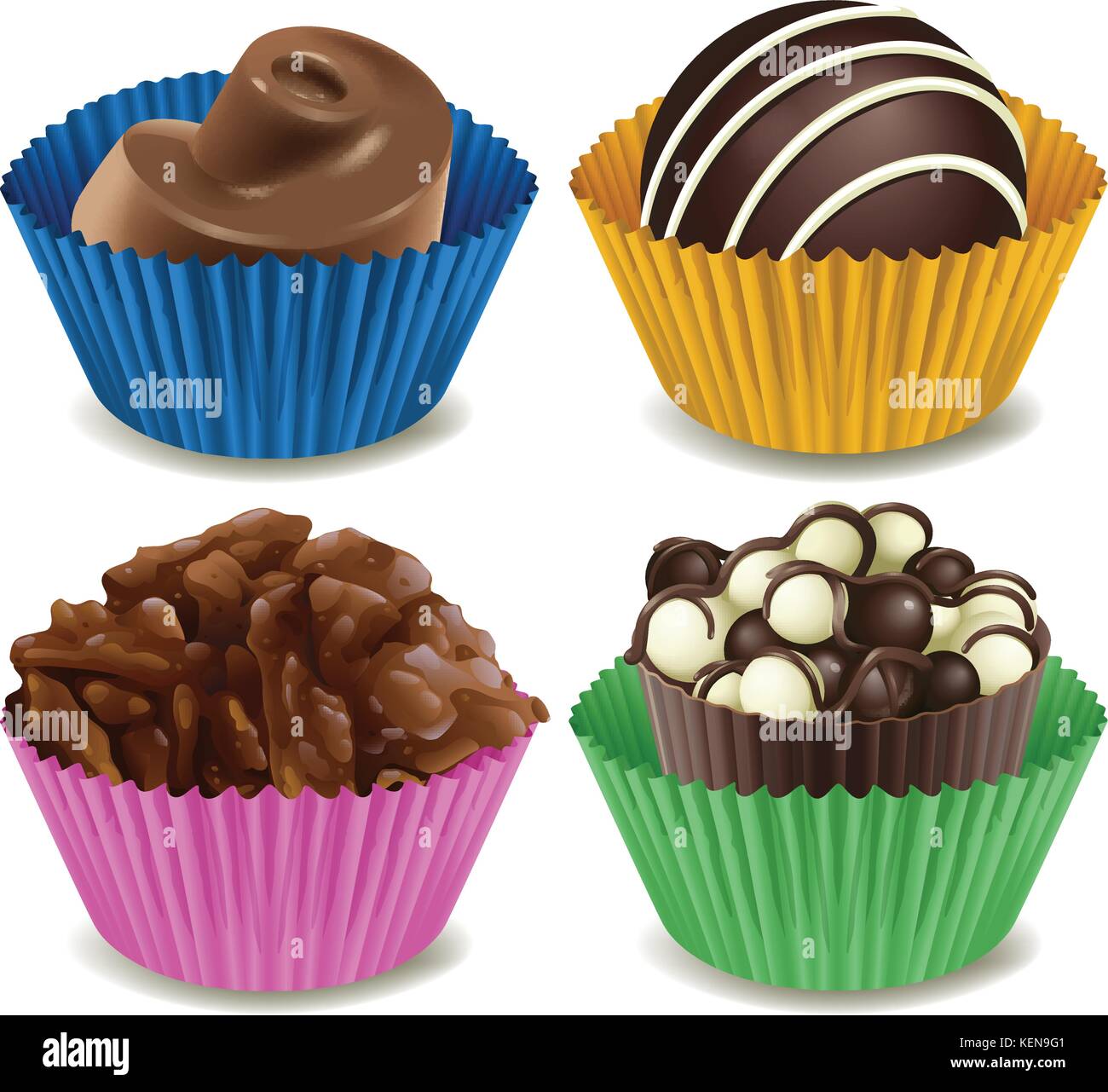 4 sweets four sweets Stock Vector Images - Alamy