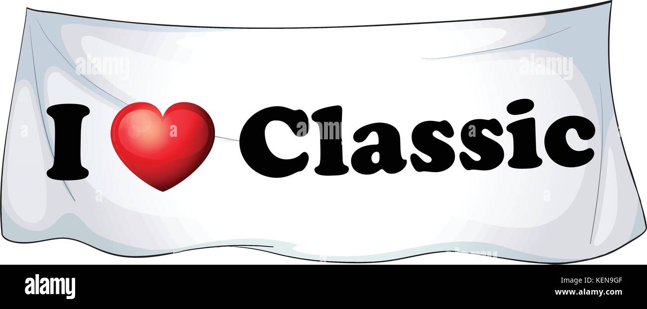 Illustration of I love classic sign Stock Vector Image & Art - Alamy