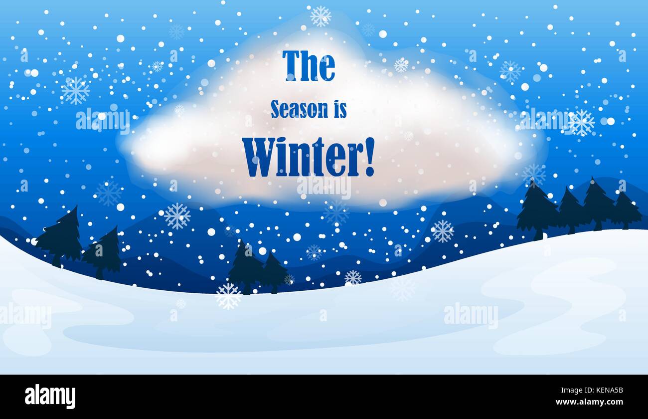 Illustration of a view of winter season Stock Vector Image & Art - Alamy