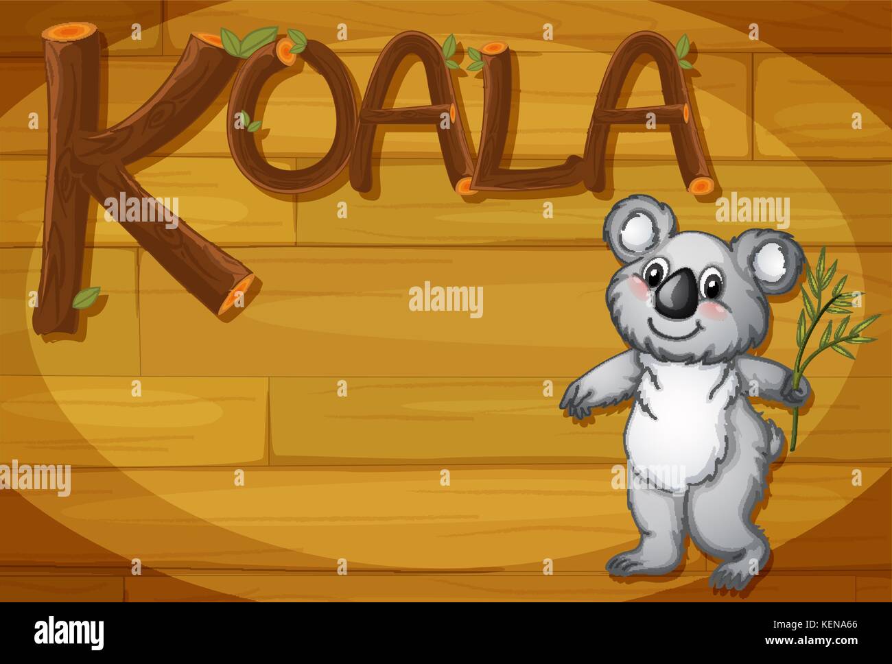 Illustration of a wooden frame with a koala Stock Vector Image & Art ...