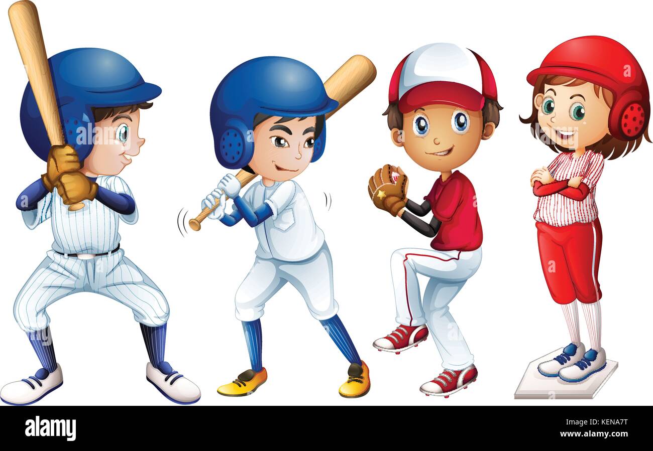 Baseball with stick cartoon hi-res stock photography and images - Alamy