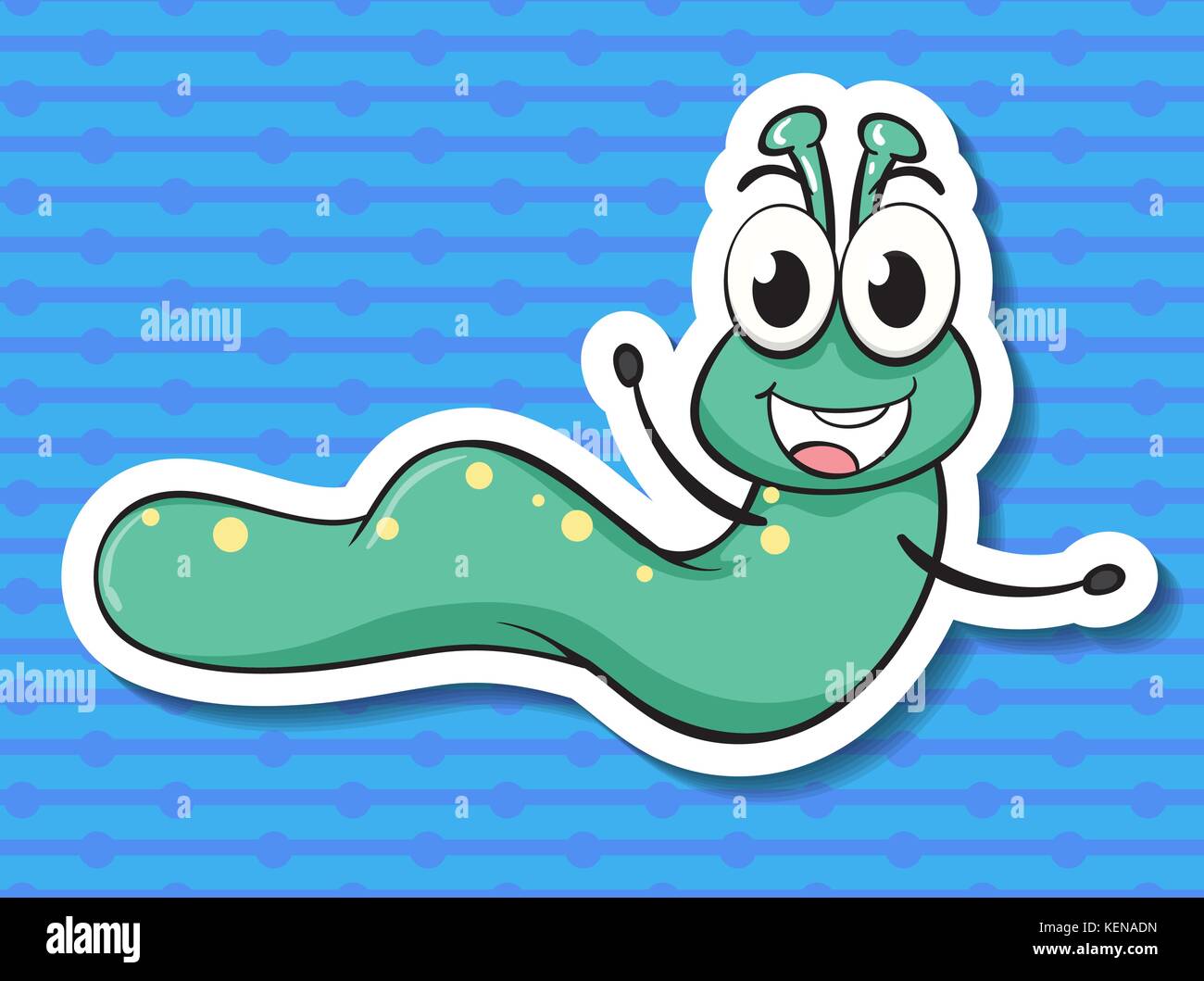 Illustration of a worm with background Stock Vector Image & Art - Alamy
