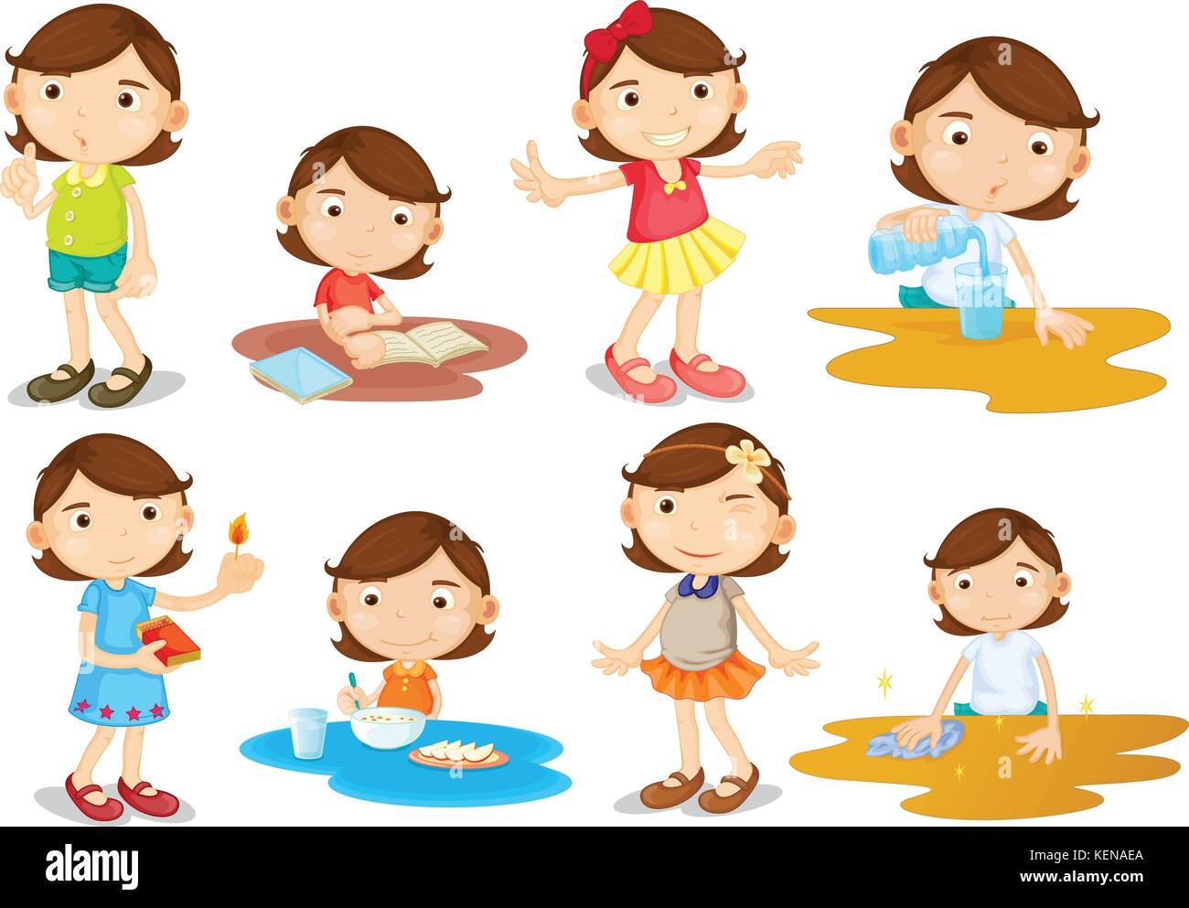Helping with chores Stock Vector Images - Alamy