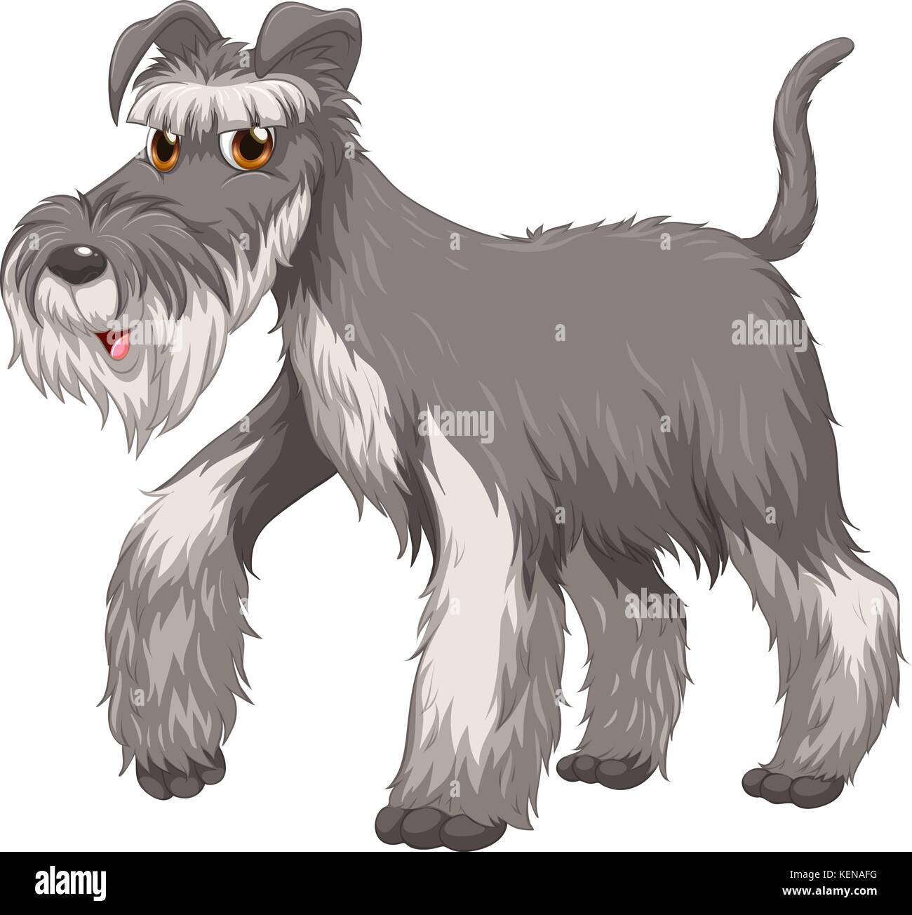Cartoon illustration cute hairy dog hi-res stock photography and images ...