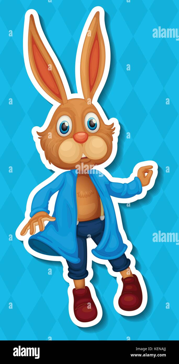 Illustration of a single rabbit Stock Vector Image & Art - Alamy