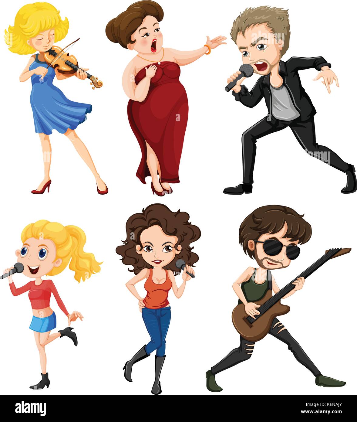 Illustration of many musicians Stock Vector Image & Art - Alamy