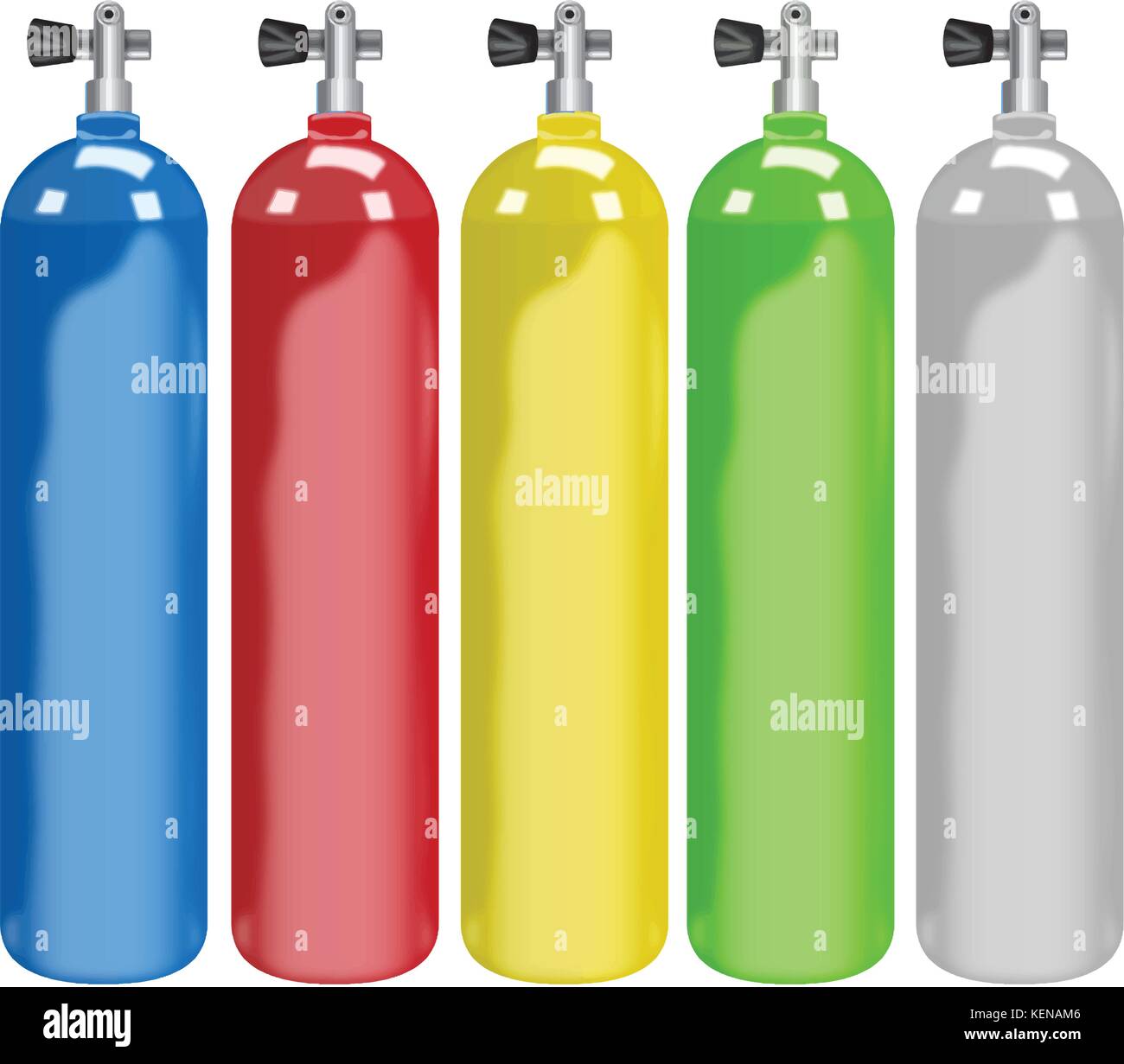 Illustration of five different colors tanks Stock Vector Image & Art ...