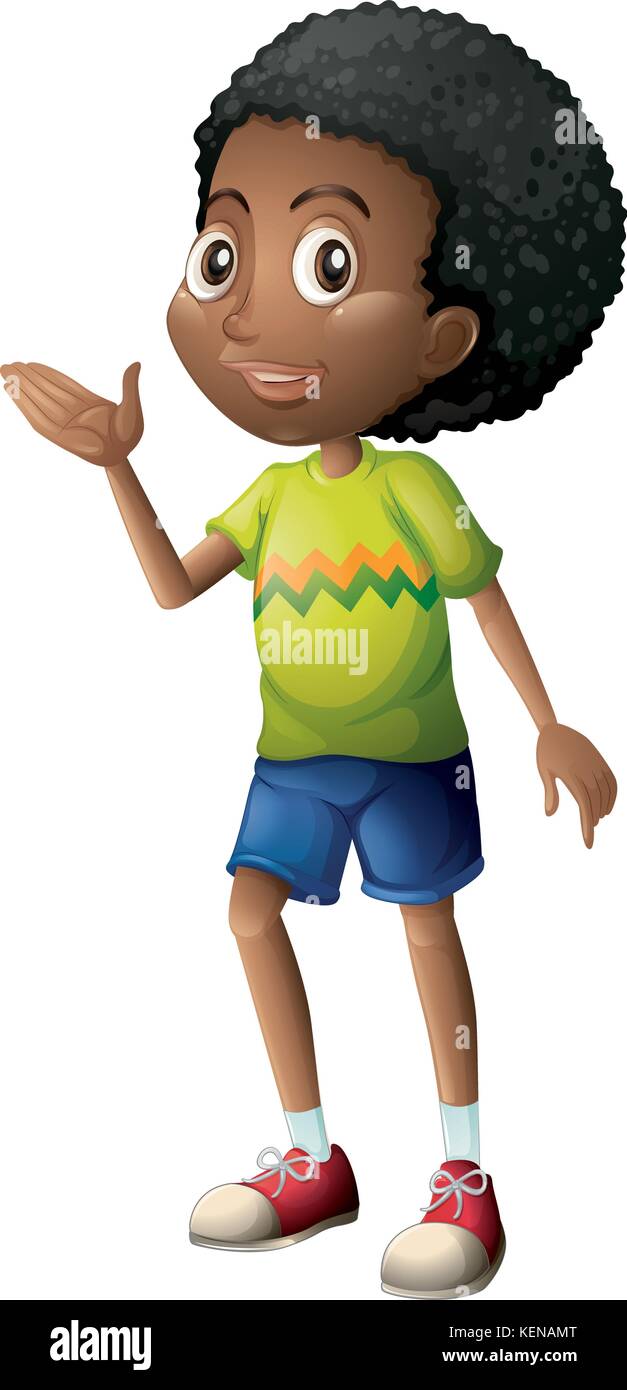 Illustration of a young boy on a white background Stock Vector Image ...
