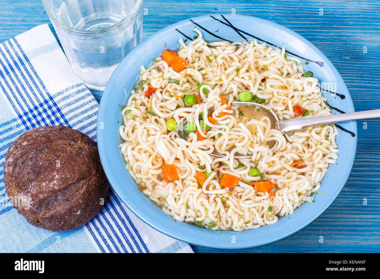 Fast food. Chinese instant noodles. Studio Photo Stock Photo - Alamy