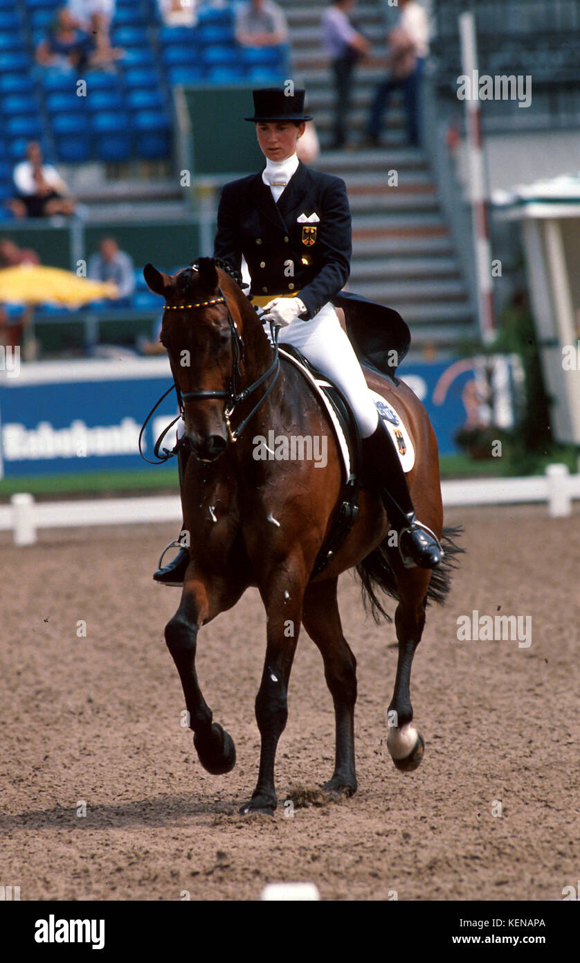 World Equestrian Games, The Hague, 1994, Nicole Uphoff (GER) riding ...
