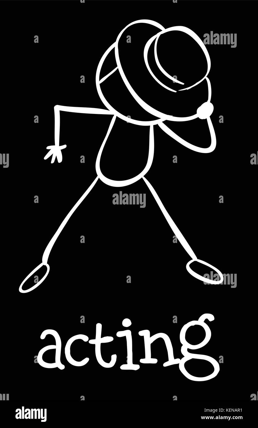 Illustration of an actor on a black background Stock Vector Image & Art ...