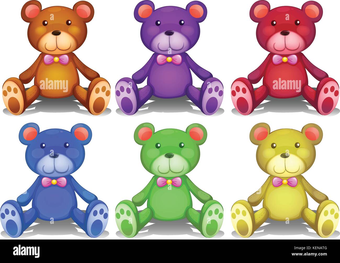 Group of teddy bears Stock Vector Images - Alamy