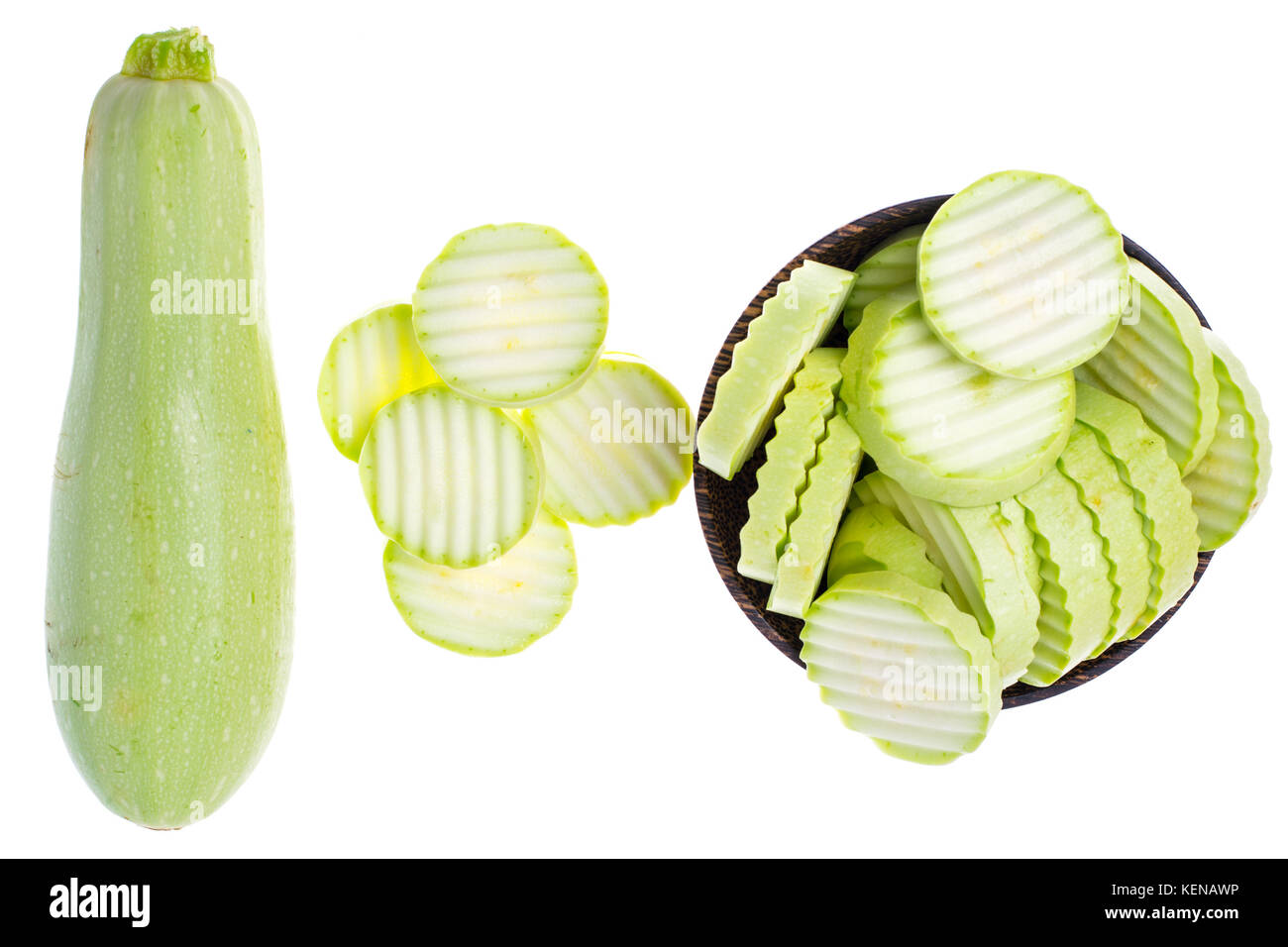 Courgette zucchini on white background Stock Photo - Alamy