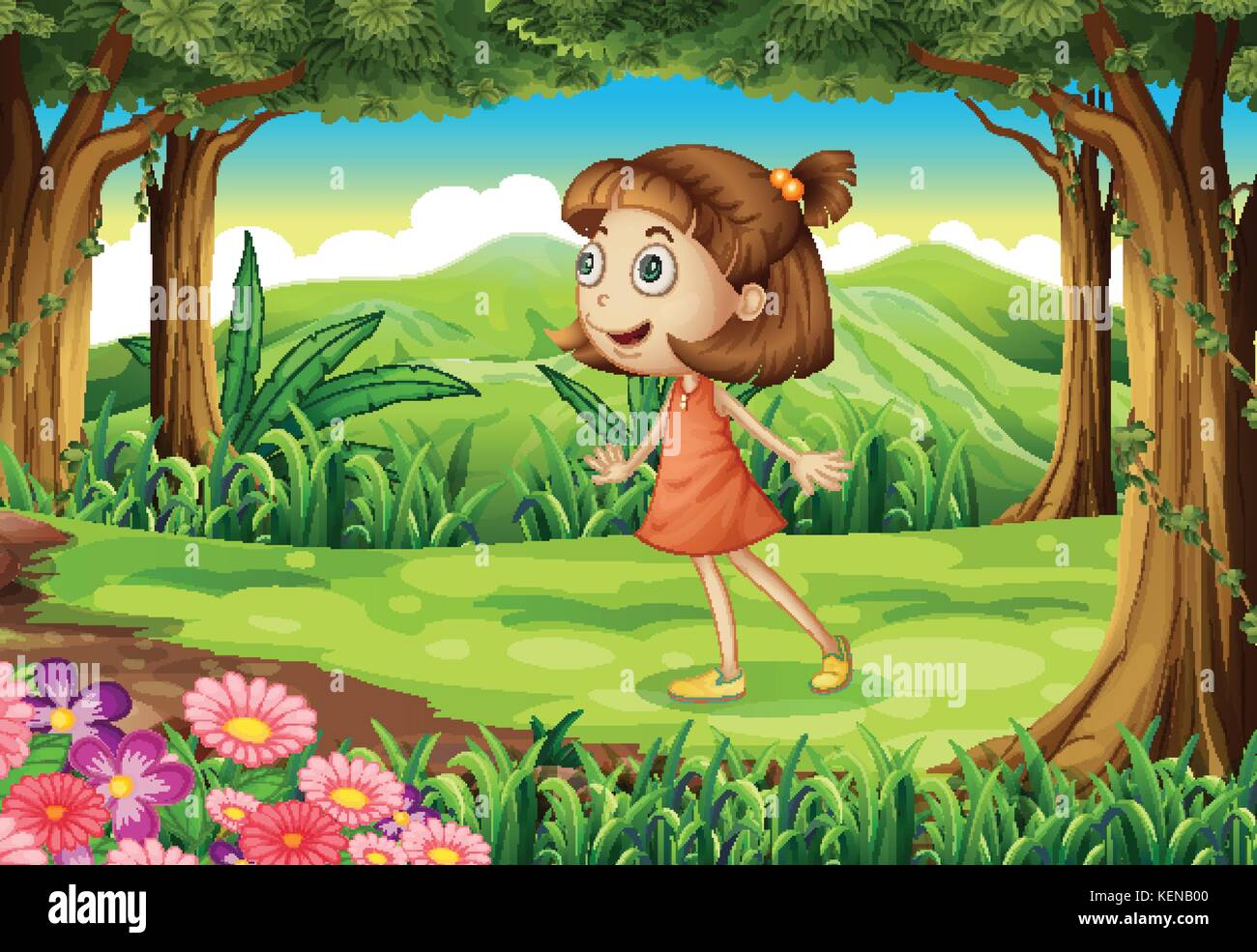 Jungle mountains woman Stock Vector Images - Alamy