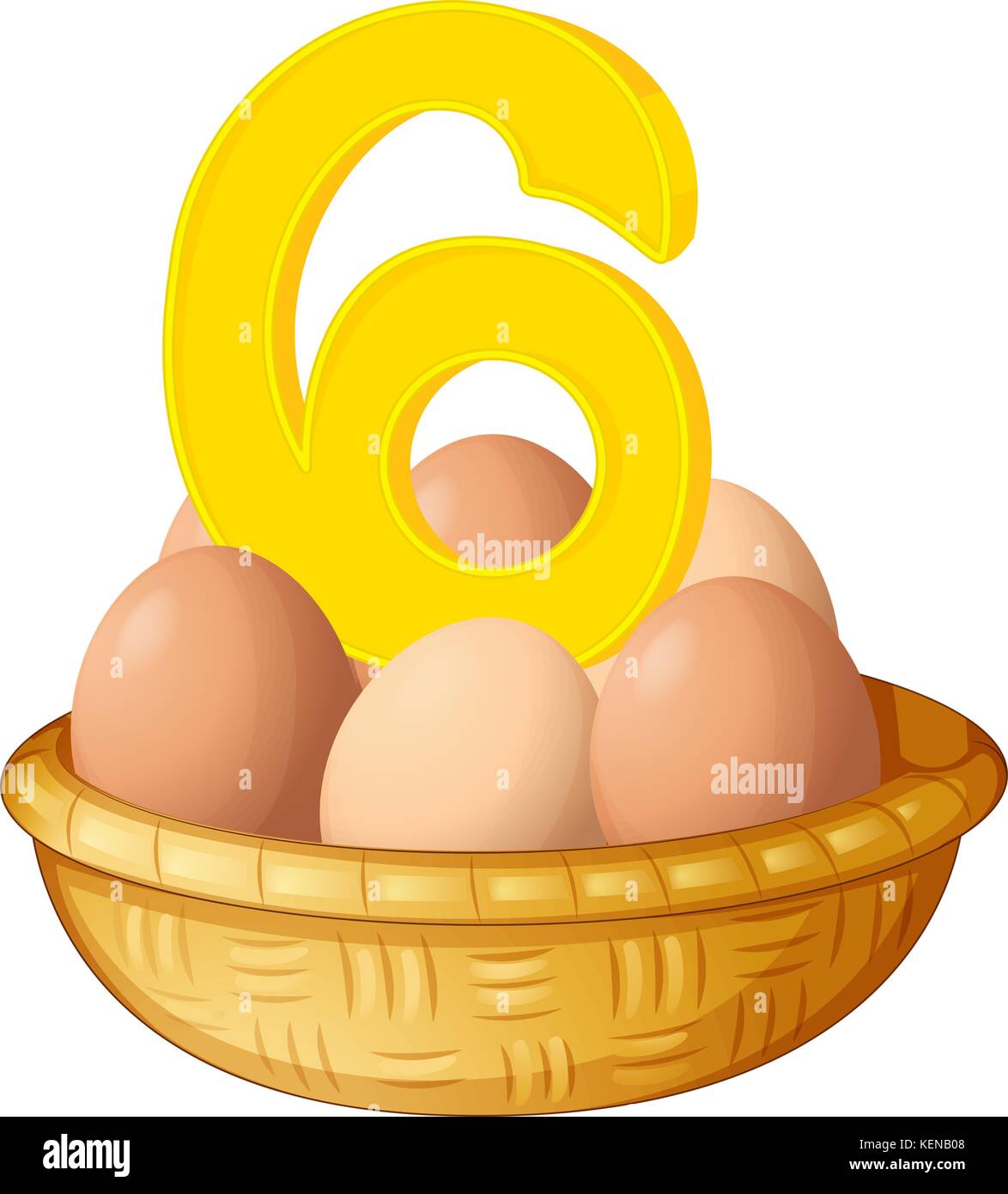 Illustration of the six eggs on a white background Stock Vector Image ...