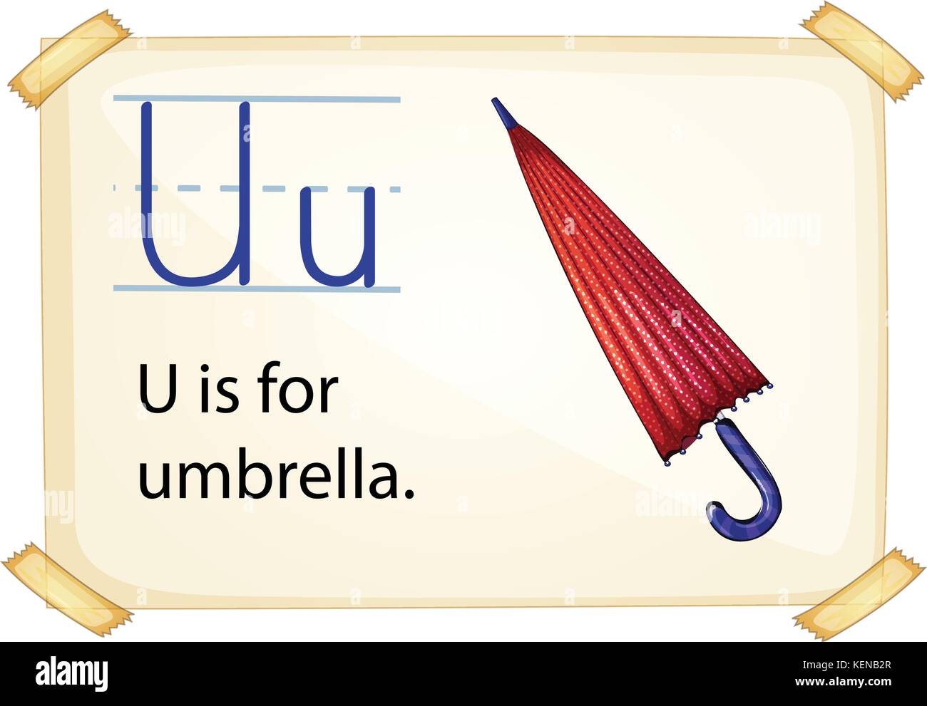 Umbrella english alphabet kids hi-res stock photography and images - Alamy