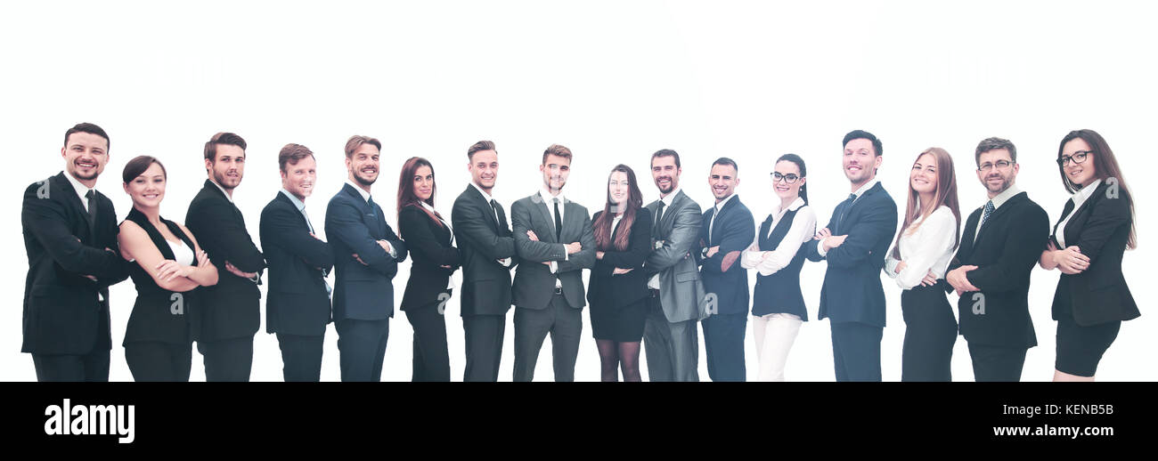 group of business team standing in a row Stock Photo - Alamy
