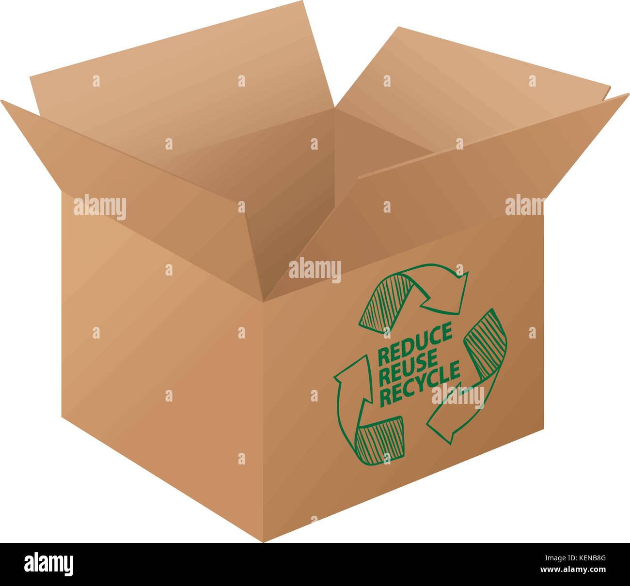 Illustration of a box with recycling logo Stock Vector Image & Art - Alamy