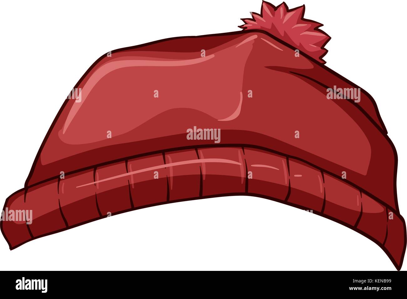 Illustration of a red bonnet on a white background Stock Vector Image ...