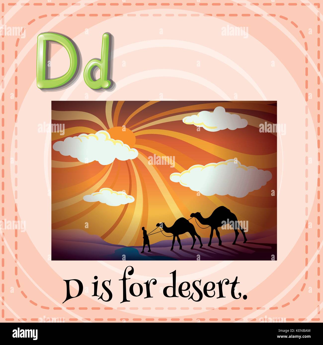 Illustration of a letter D is for desert Stock Vector Image & Art - Alamy