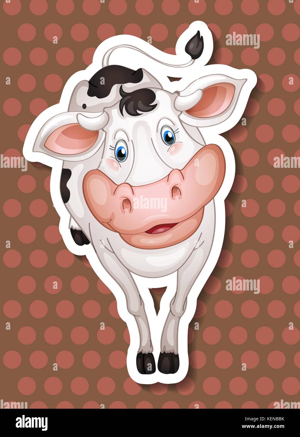Illustration of a close up cow Stock Vector Image & Art - Alamy