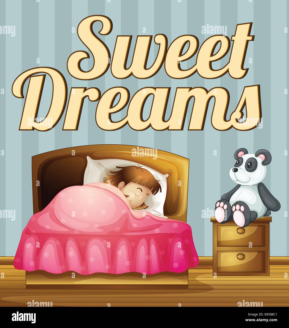 Poster giving a message of sweet dreams Stock Vector Image & Art - Alamy