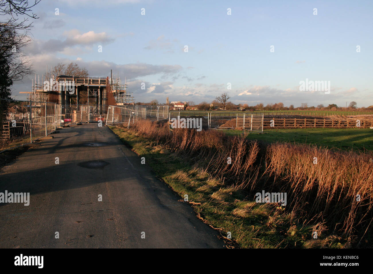 Construction of new Beverley bypass relief road A164 with concrete ...