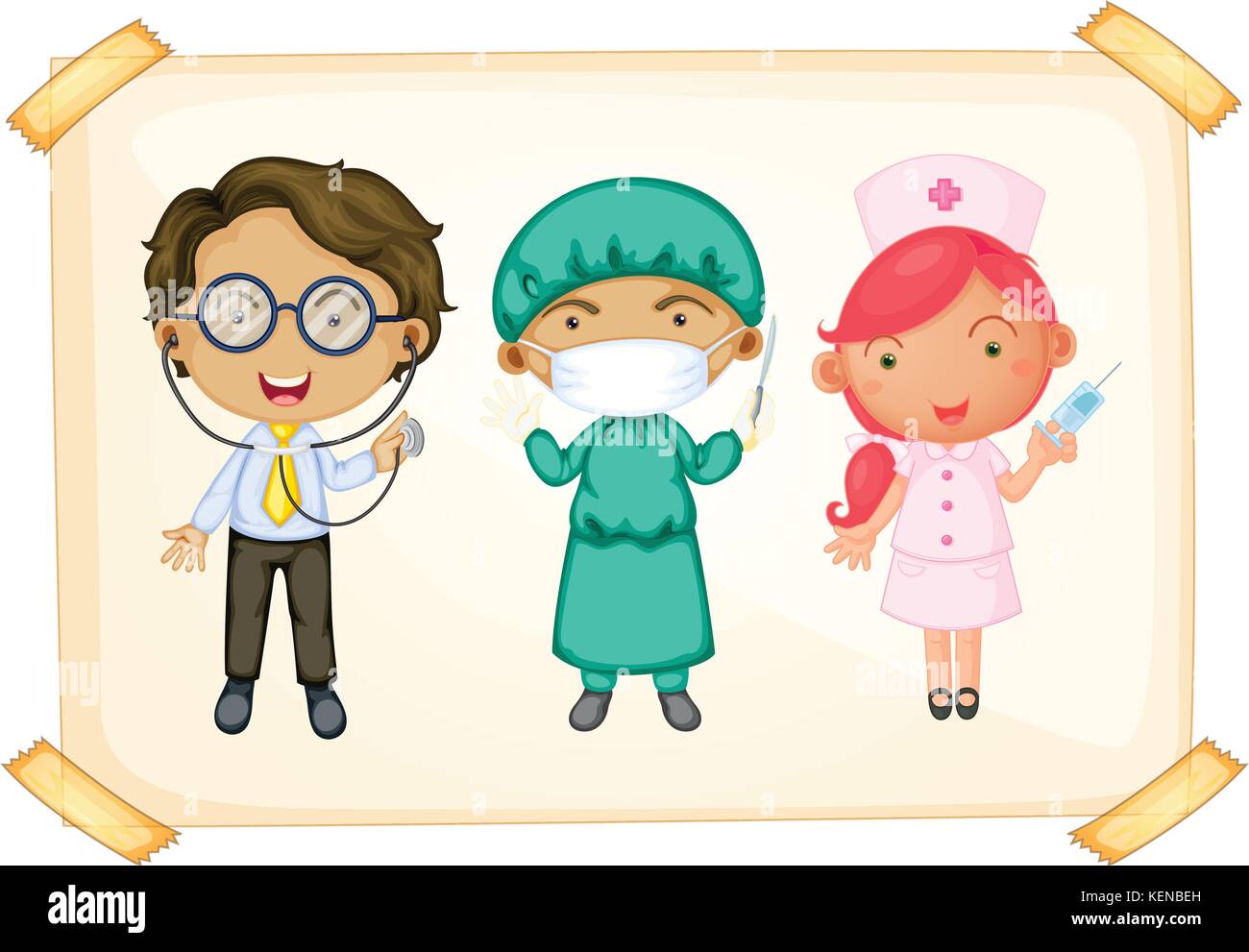 Different occupations isolated Cut Out Stock Images & Pictures - Alamy