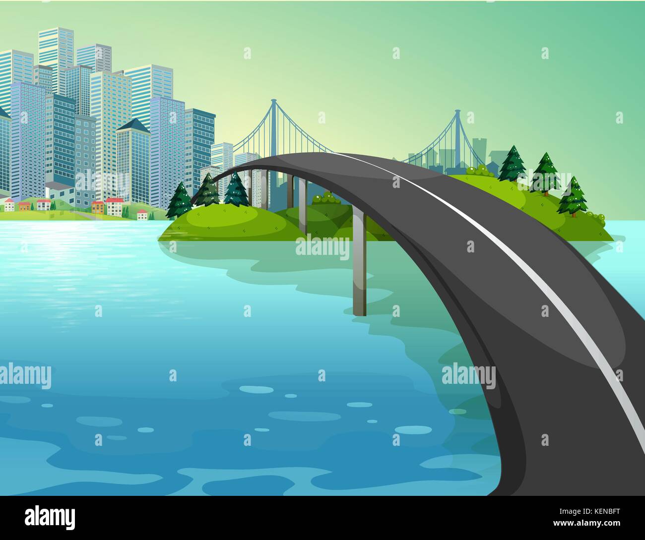Bending valley Stock Vector Images - Alamy