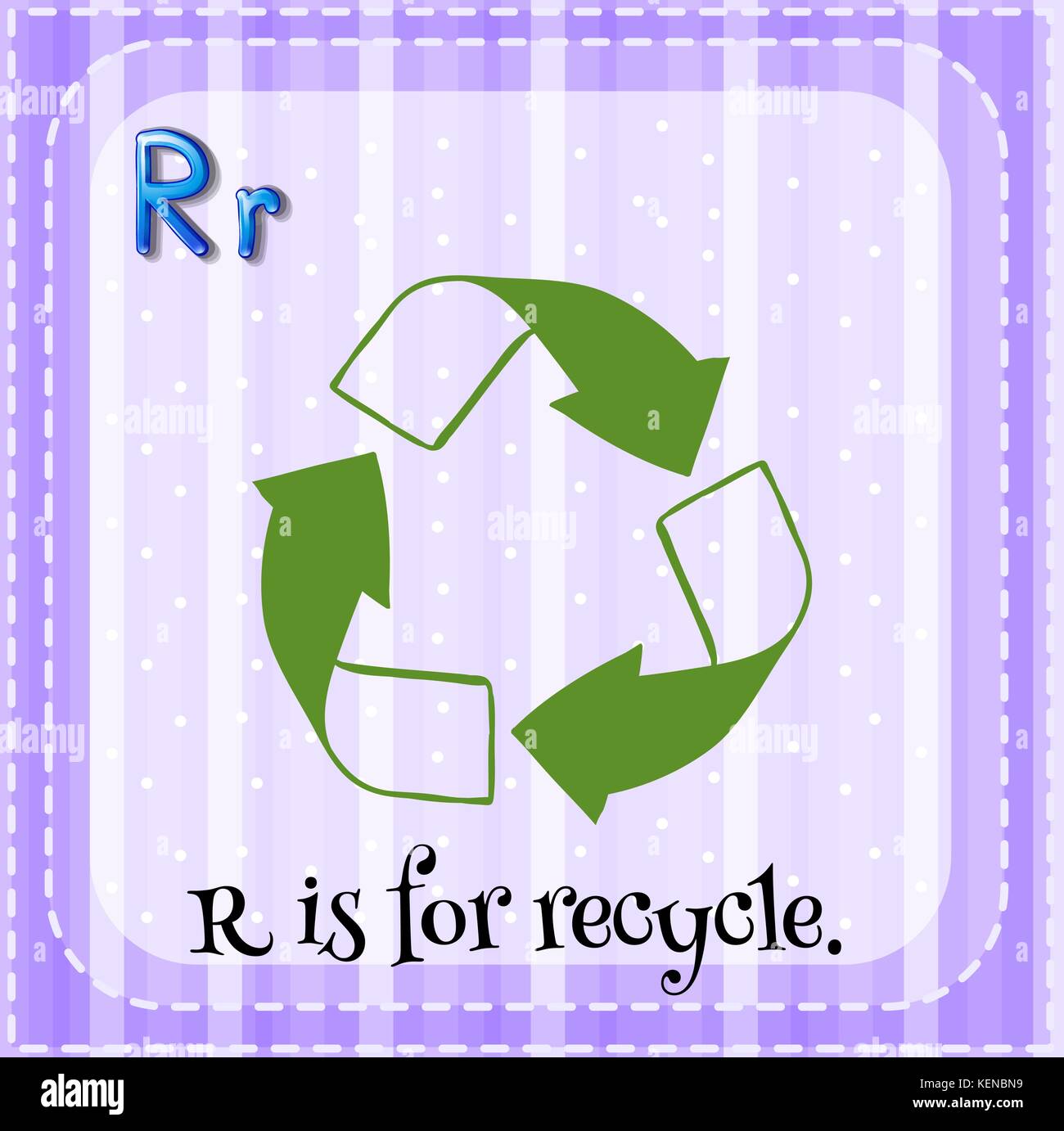 Illustration of a letter R is for recycle Stock Vector Image & Art - Alamy