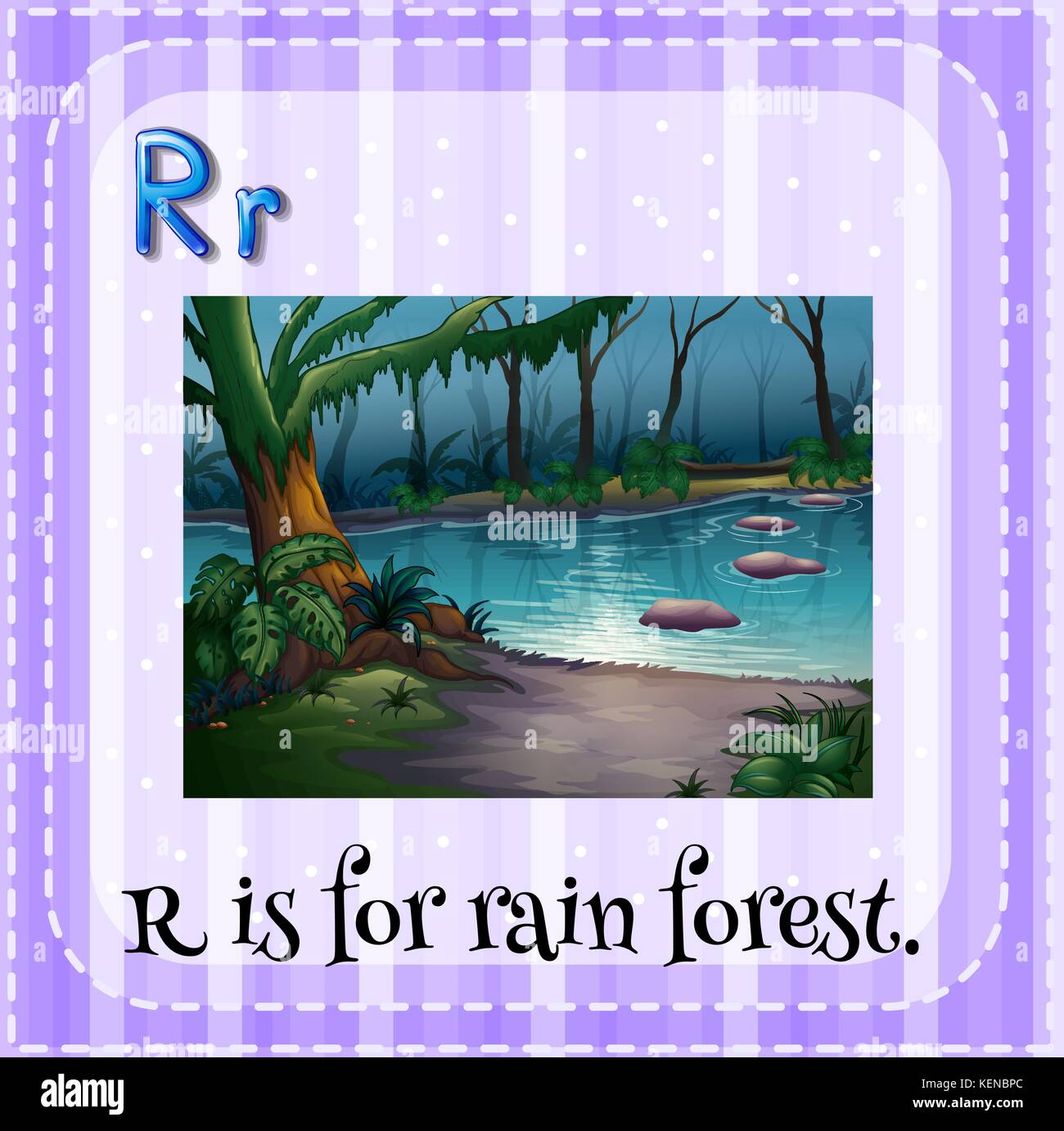 Illustration of a letter r is for rain forest Stock Vector Image & Art ...