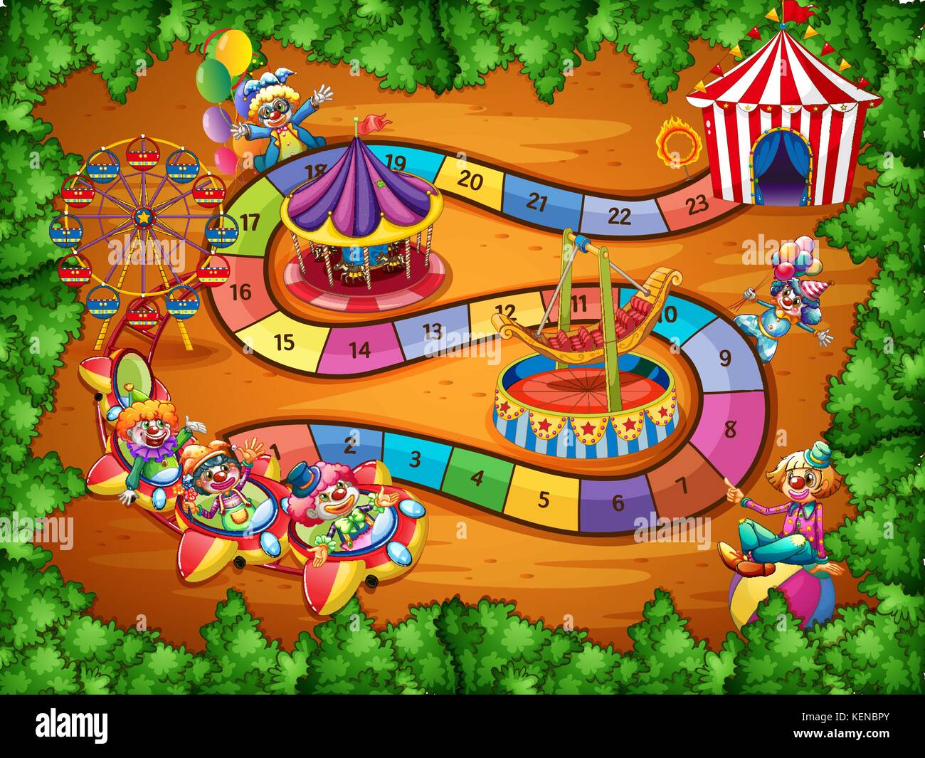 Board game with theme of circus Stock Vector Image & Art - Alamy