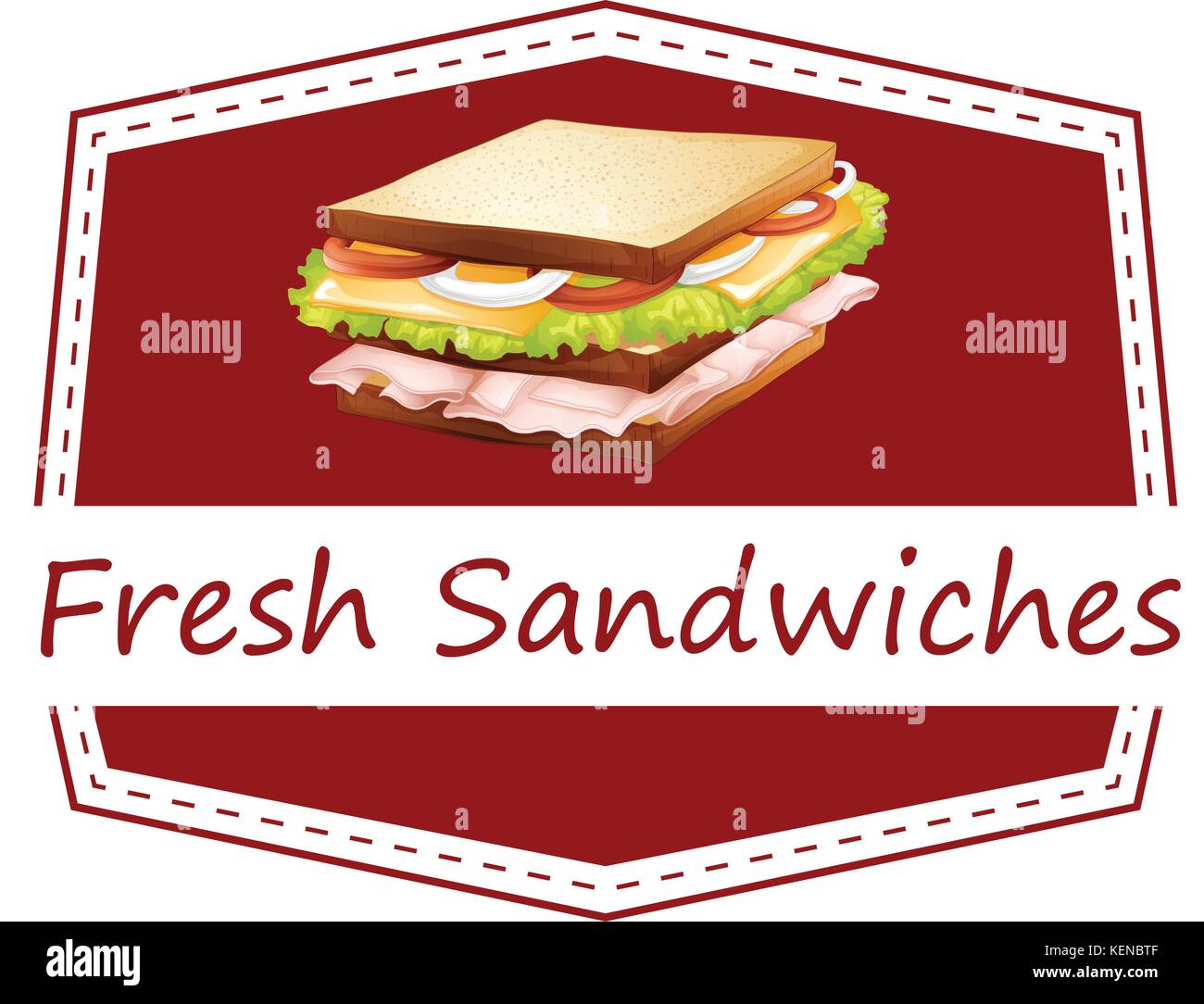 Ilustration of a banner of fresh sandwiches Stock Vector Image & Art ...